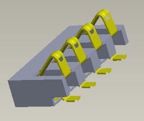 SMT Type 2.54mm Battery 4 Pin Connector Life Test 3000 รอบขั้นต่ำ